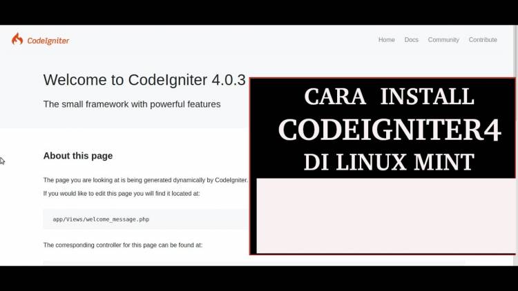 Cara Install Codeigniter 4 - Snippets-Code